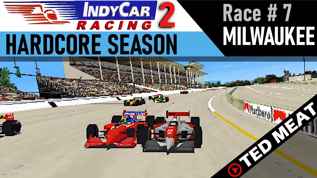 IndyCar Racing 2 - Race #7 - Milwaukee (Hardcore Season) - YouTube