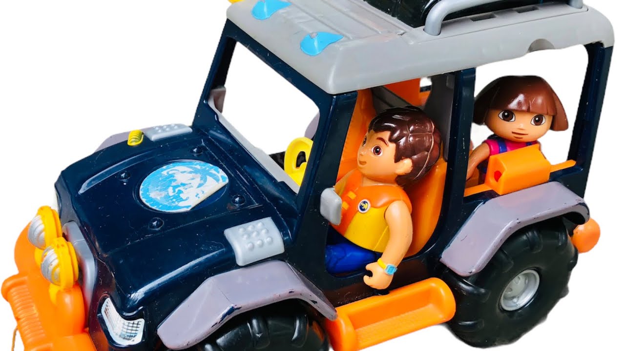 DORA The Explorer and DIEGO Jeep Ride Surprise Lego Minifigure Opening ...