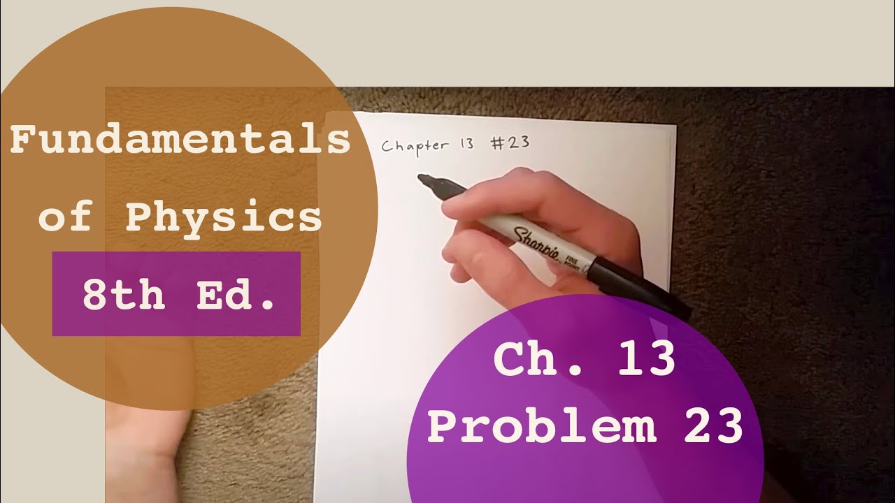 Fundamentals of Physics 8th Edition (Walker/Halliday/Resnick), Chapter 13, Problem 23 Solution ...