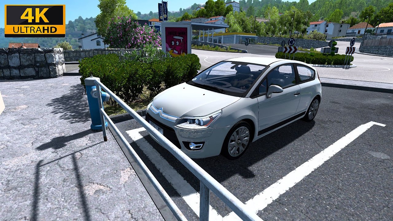 Citroën C4 VTS - Euro Truck Simulator 2 - |Car Mod| - 4k Gameplay - YouTube