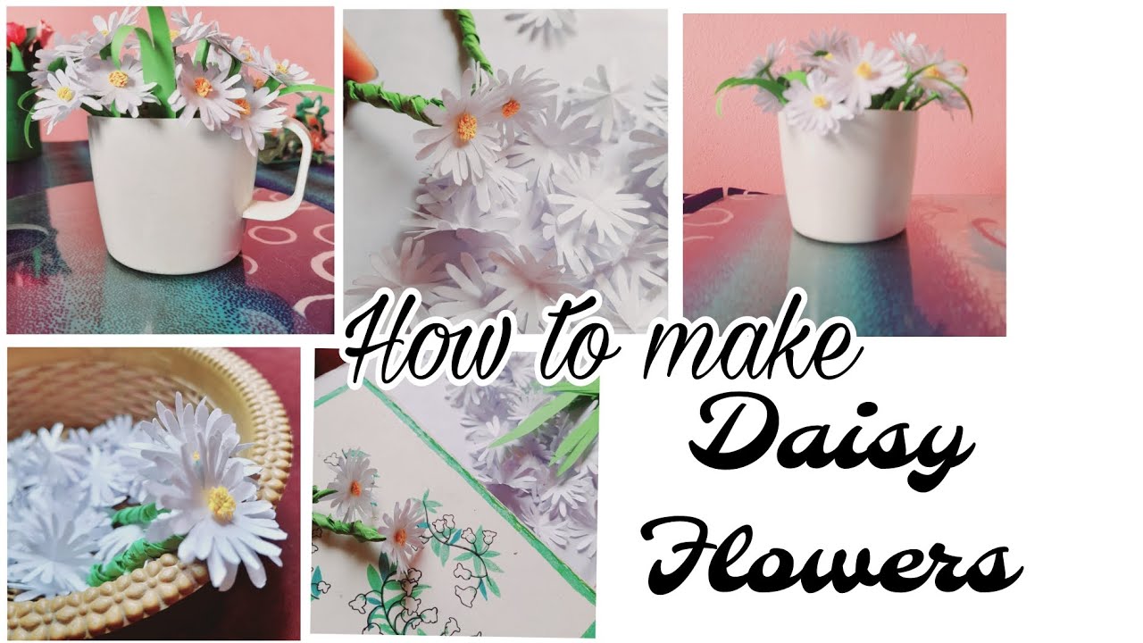 How to make daisy flowers easily - YouTube