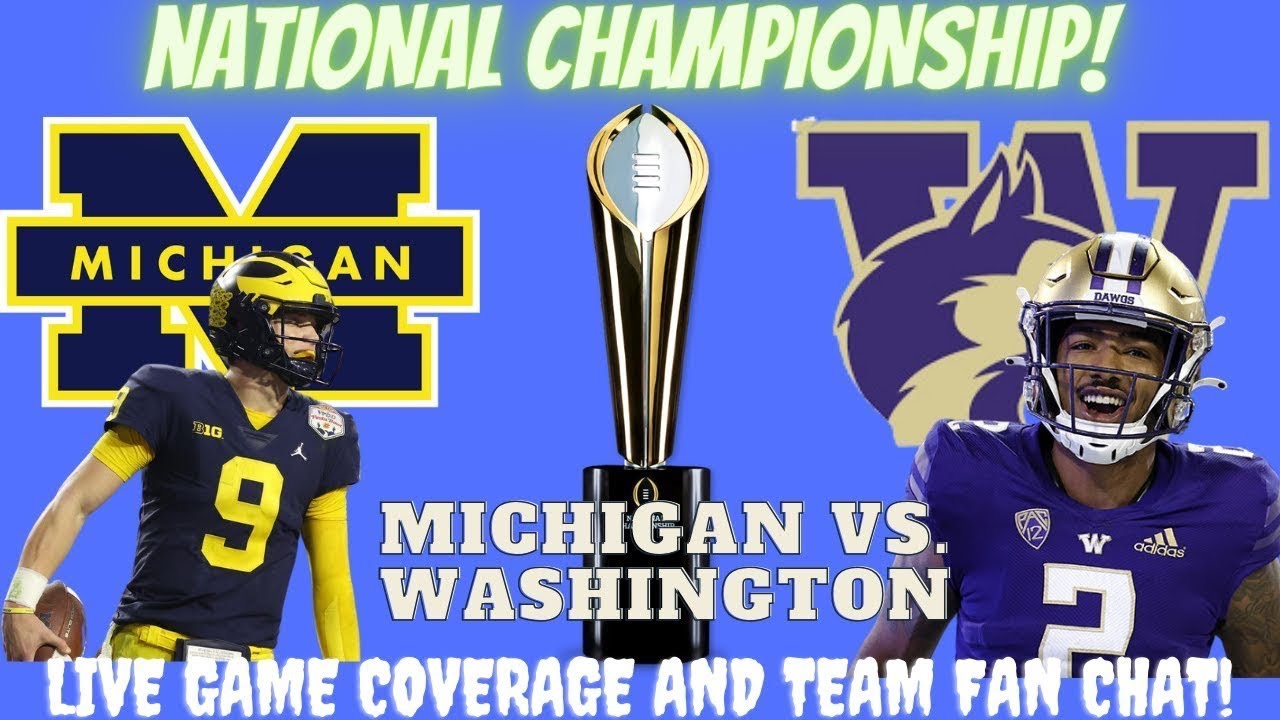 Michigan Wolverines vs Washington Huskies 🔴LIVE 2024 College National ...