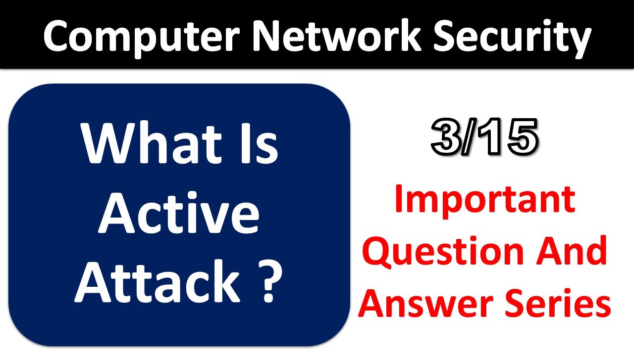 Understanding Active Attacks in Computer Network Security - Q&A Series ...