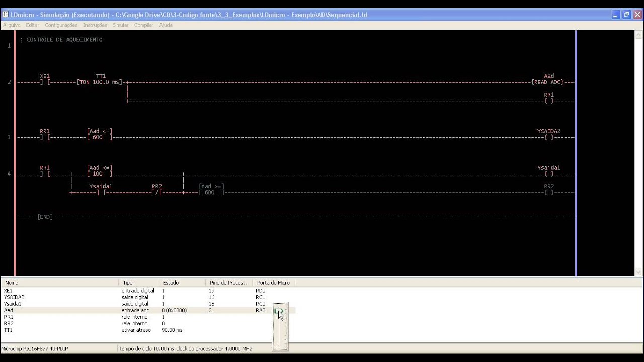 Clp Pic 40 - Vídeo Aula Ladder - LDmicro - Parte 7 de 9 - YouTube
