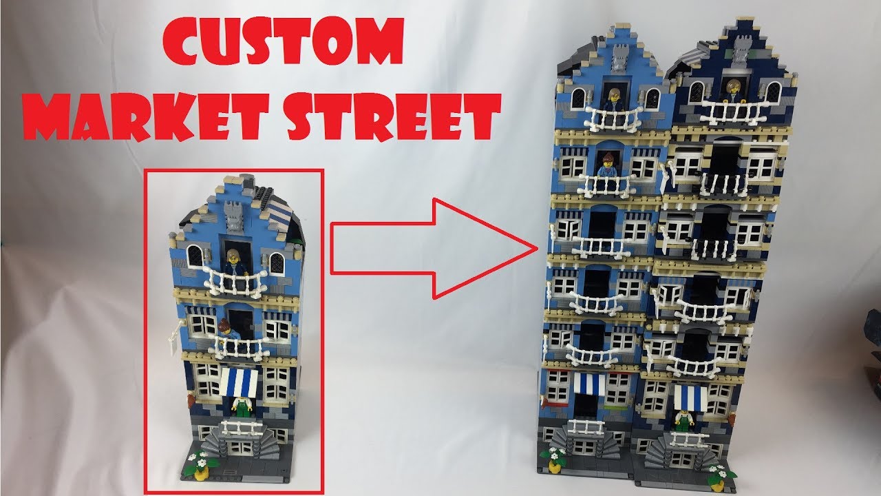 Custom Lego Market Street Modular Building - YouTube