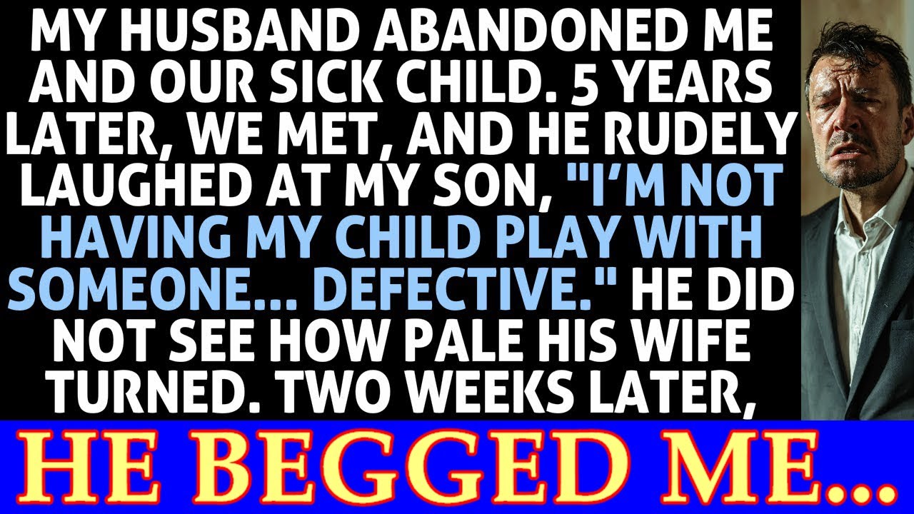 My husband left me and our ill child, and five years later, he ...