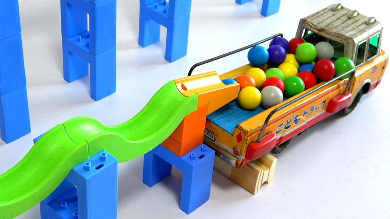 Marble run race ☆ TrixTrack Long winding slope Tin track and ...