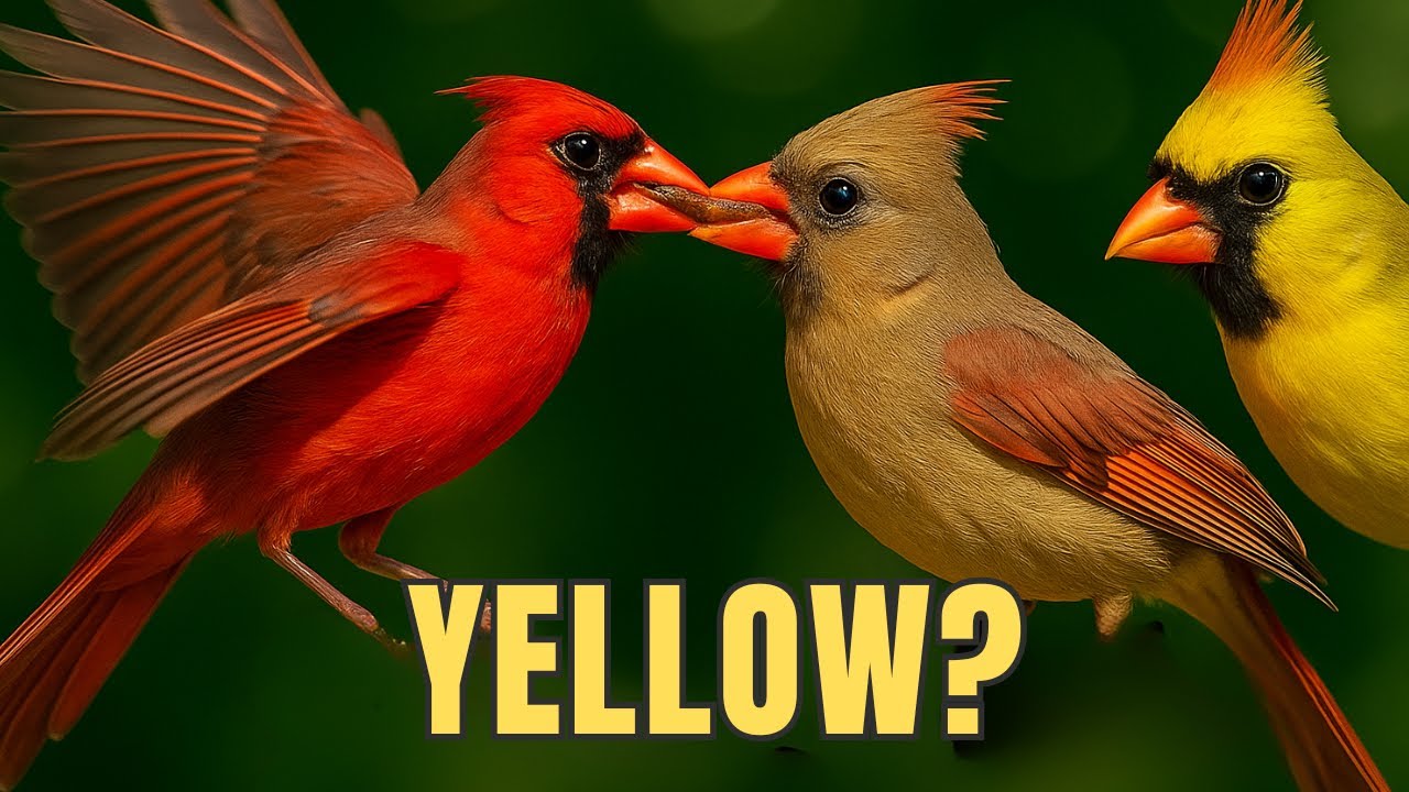 The Northern Cardinal: Bold, Brilliant… and Sometimes YELLOW! - YouTube