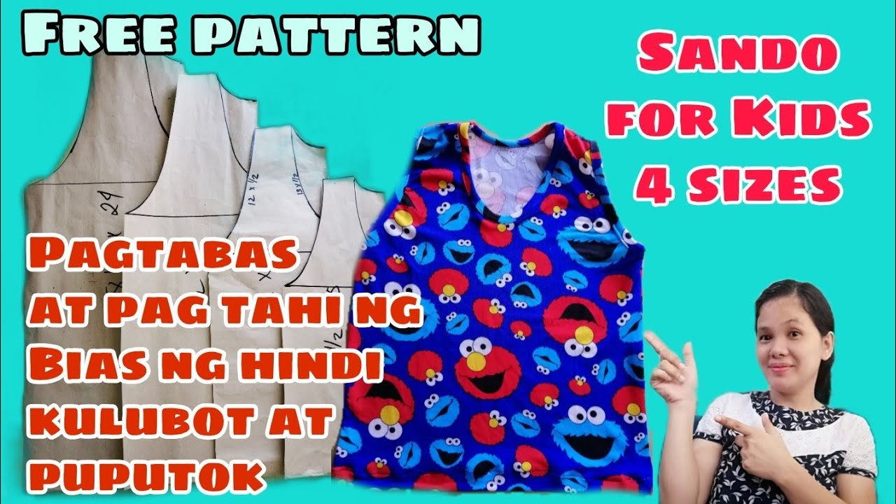 DIY SANDO for KIDS/MAG LAGAY NG BIAS KAHIT WALANG BIAS BINDER/FREE ...