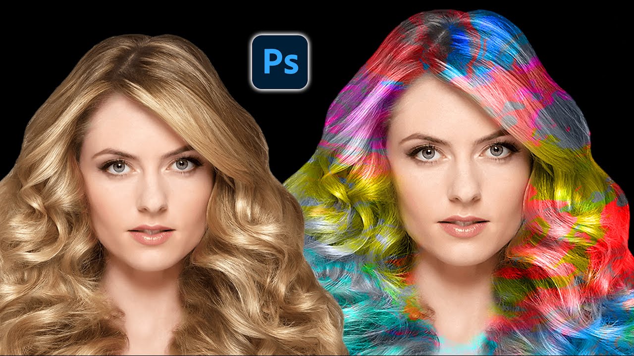 hair color change in adobe Photoshop short video - YouTube