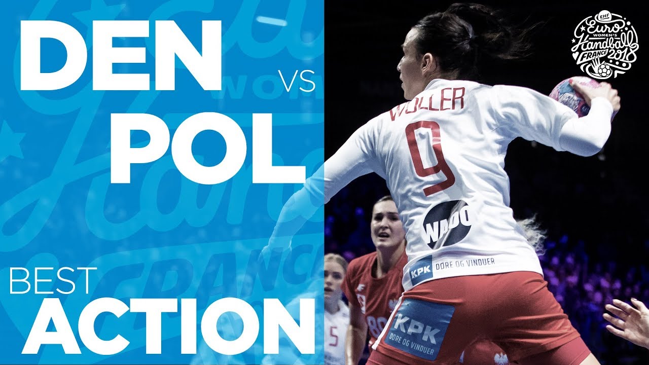 Fie Woller's amazing spin shot | Women's EHF EURO 2018 - YouTube
