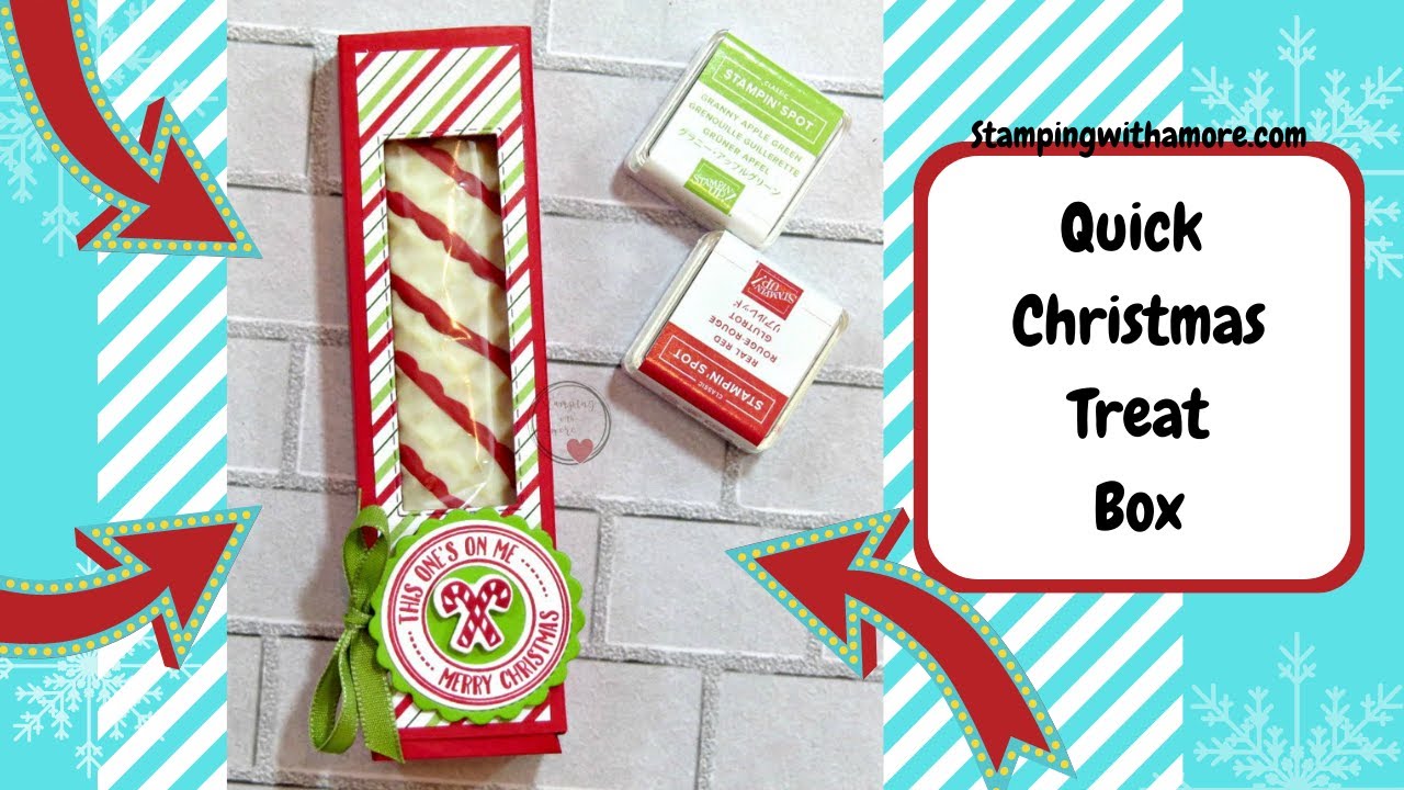 Quick Christmas Treat Box Tutorial - YouTube