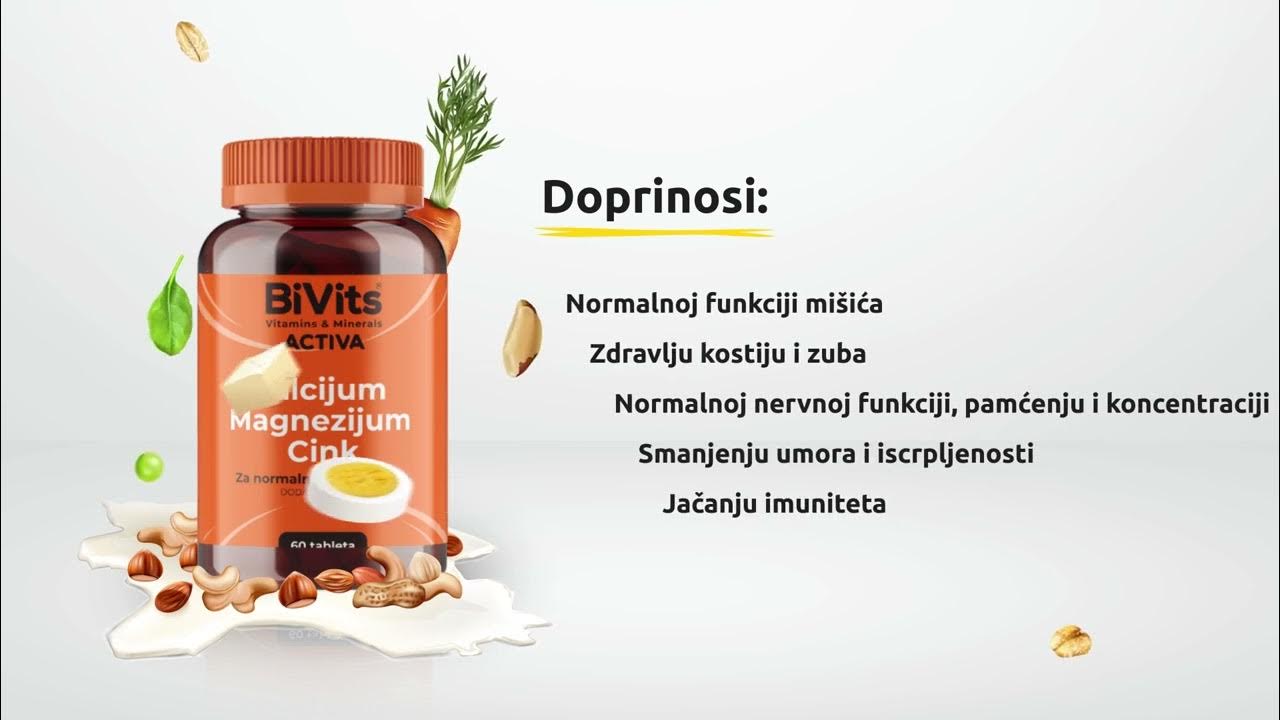 BiVits ACTIVA - Kalcijum, Magnezijum i Cink - YouTube