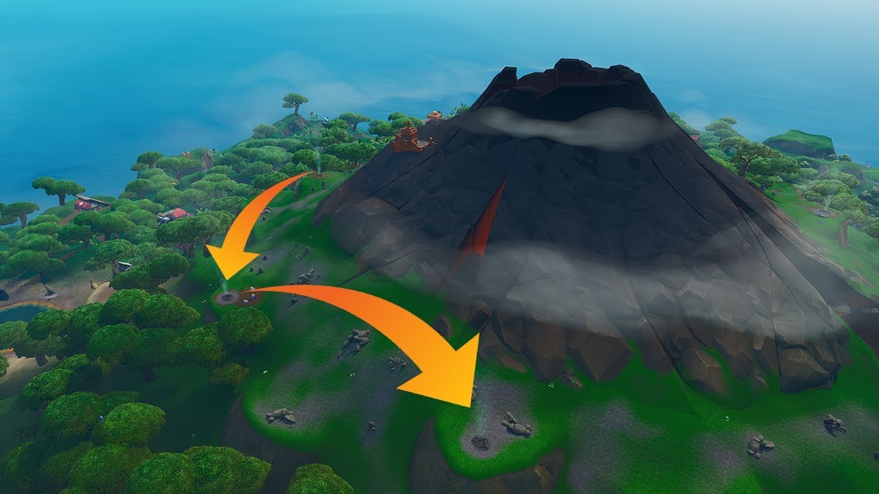 Fortnite: Ride 3 Different Volcano Vents Without Landing EASY WAY - YouTube
