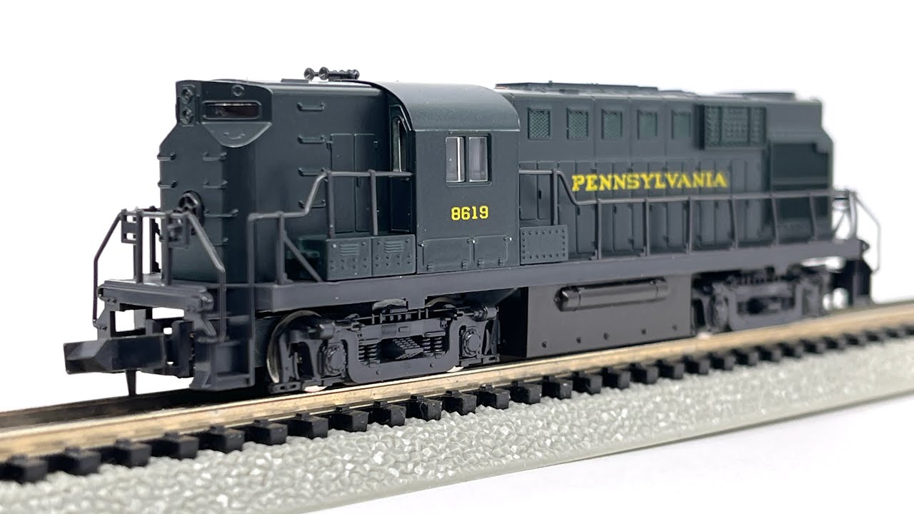 N Scale Atlas Kato Pennsylvania Alco RS 11 Diesel Locomotive Demo - YouTube