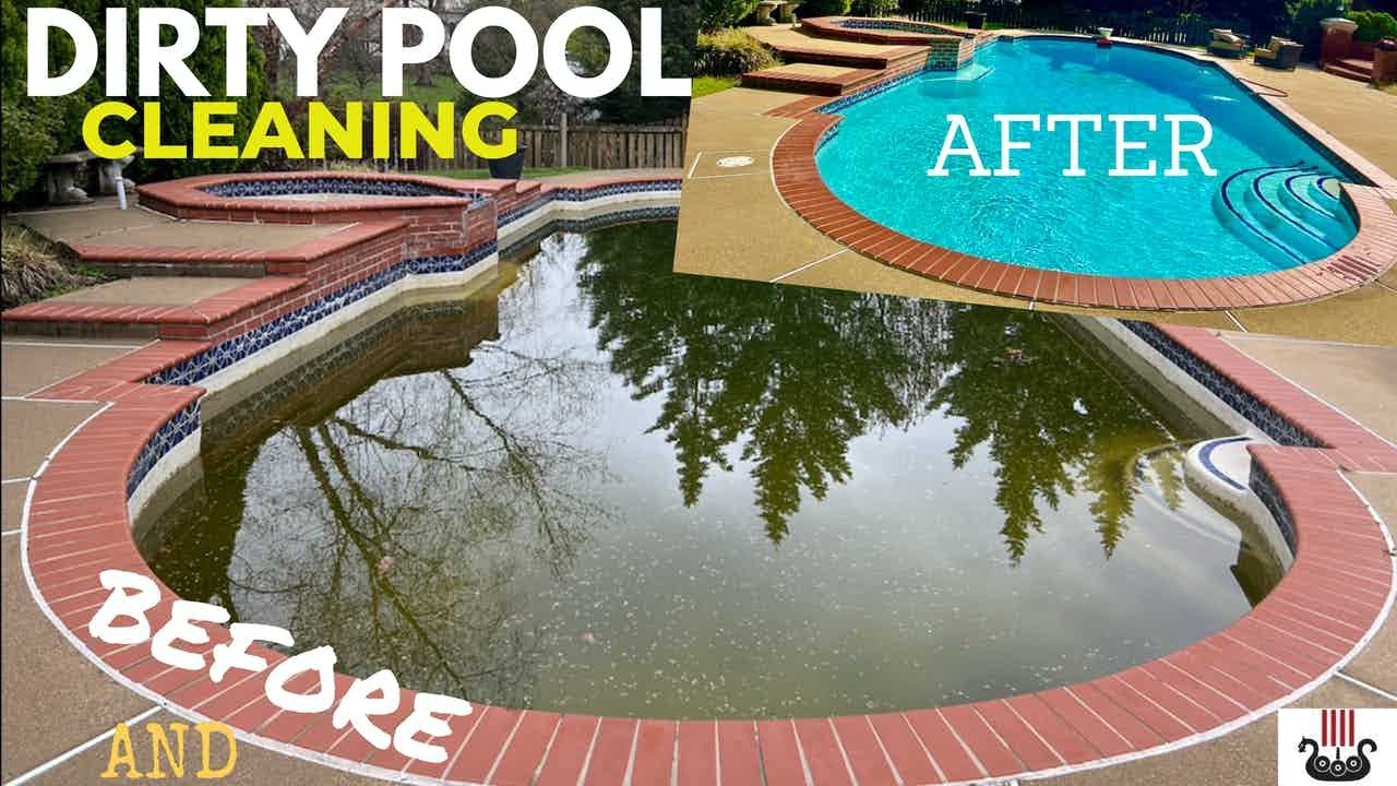 Dirty Pool Cleaning-Before & After - YouTube