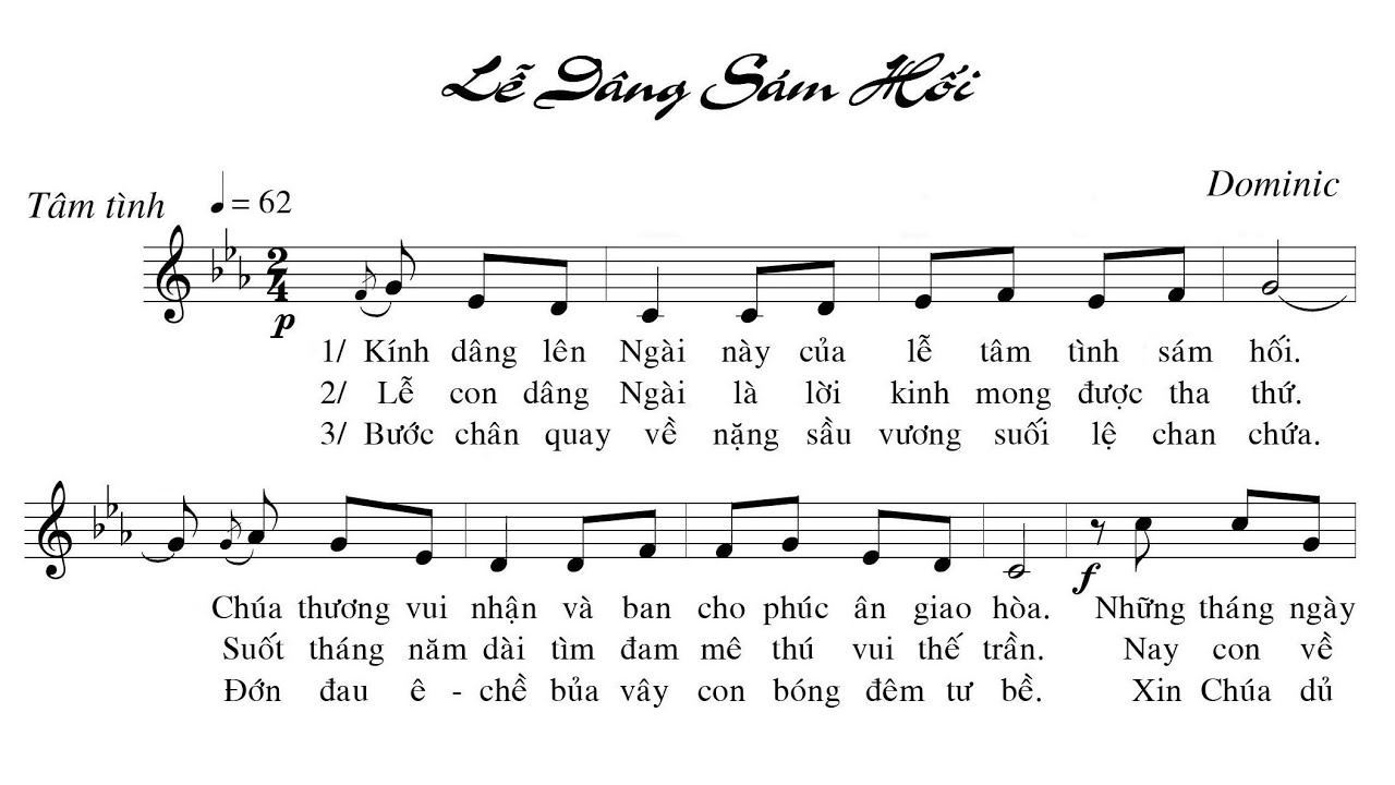 Lễ Dâng Sám Hối (Sáng Tác: Dominic) - Ca Len Di | Lyrics - YouTube