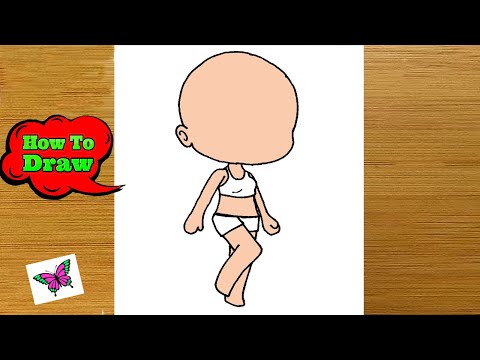 How to draw Gacha Life Body on paper step by step