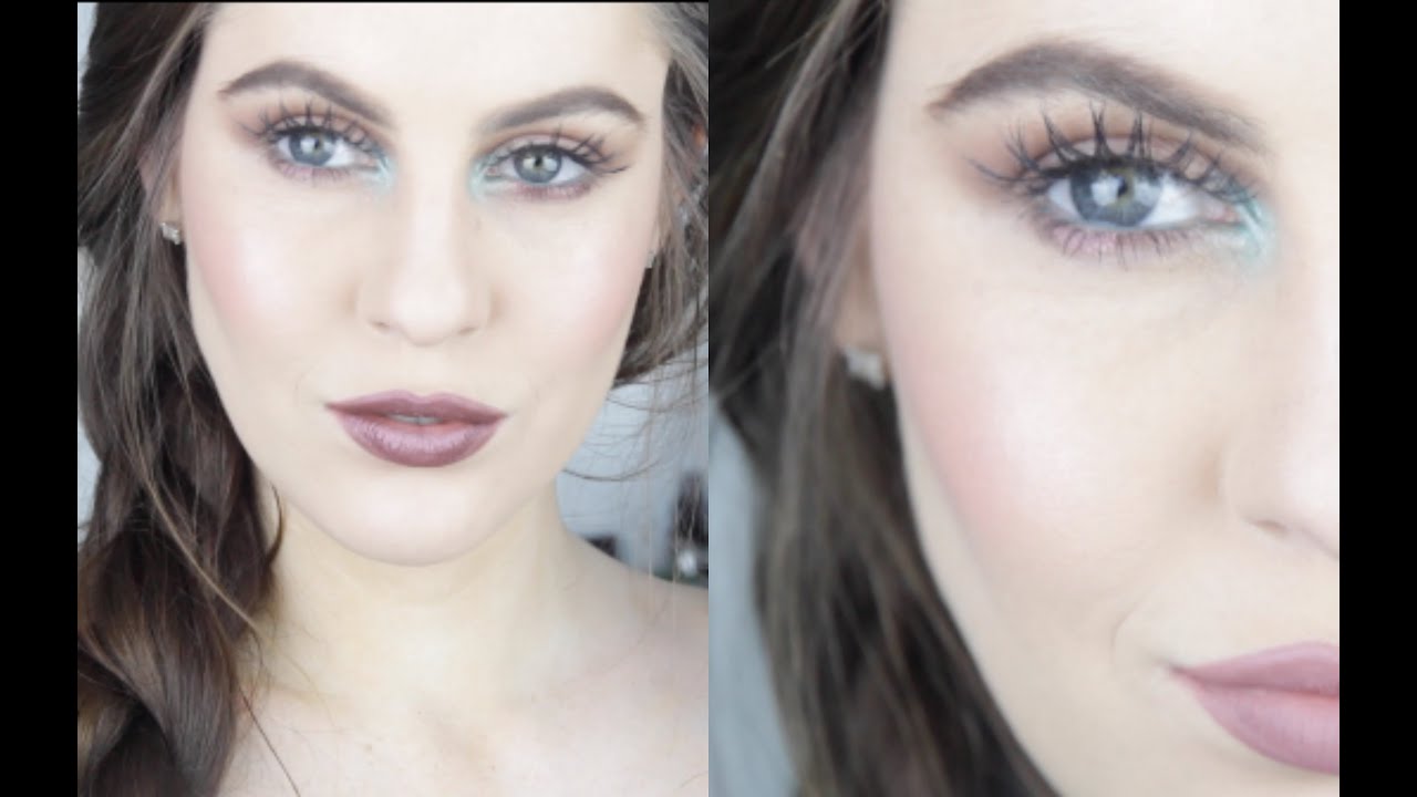 Pale Skin with a Pop of Blue | Makeup Tutorial - YouTube