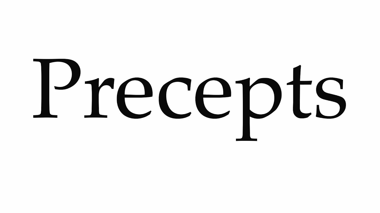 How to Pronounce Precepts - YouTube