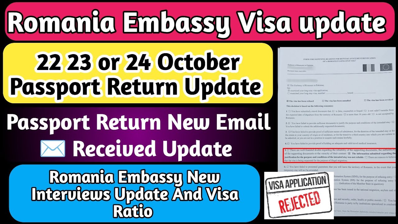 Romania 🇷🇴 Embassy visa Update | Romania visa update 2024 | Romania ...