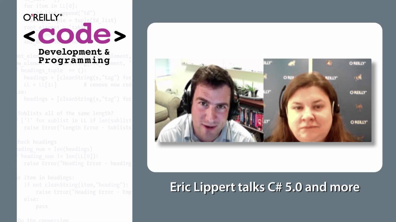 Eric Lippert talks C# 5.0 and more - YouTube