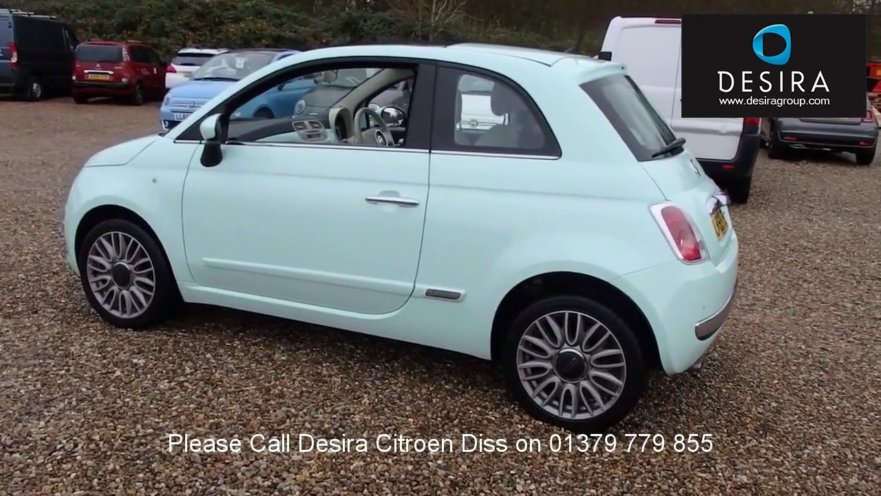 LR65EWM Fiat 500 Hatchback Lounge 1.2l DESIRA DISS CITROEN - YouTube