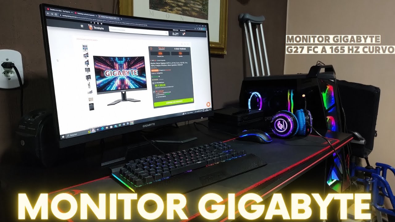 Unboxing e primeiras Impressões Do Monitor Gigabyte G27FC A, 27 Pol ...