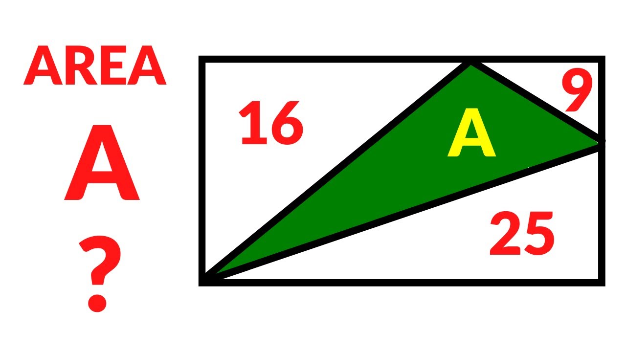 Find The Area of the Green Triangle - Geometry Problem - YouTube