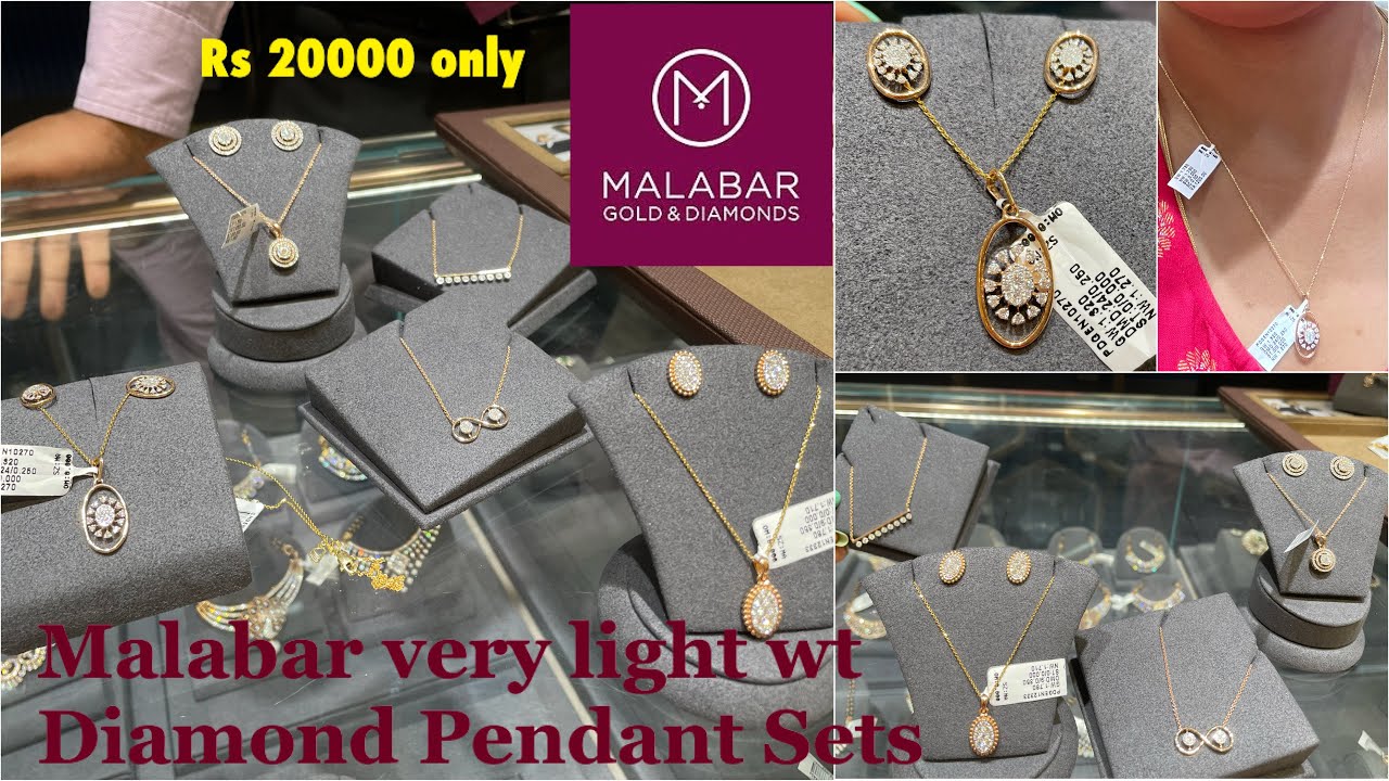 Malabar very light wt Diamond pendant set Designs for Daily wear ...