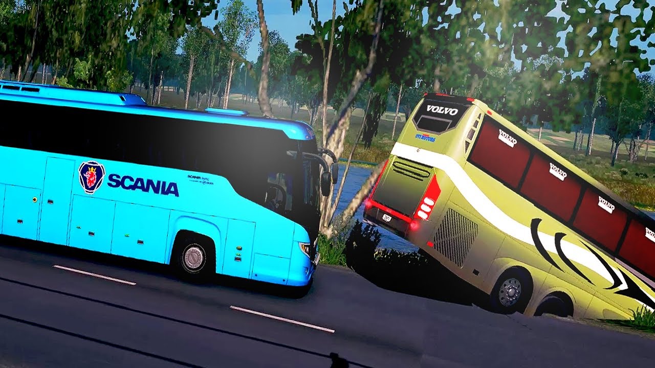 VOLVO BUS Crash Accident and SCANIA BUS Waits 🔥 !! | ETS 2 - YouTube