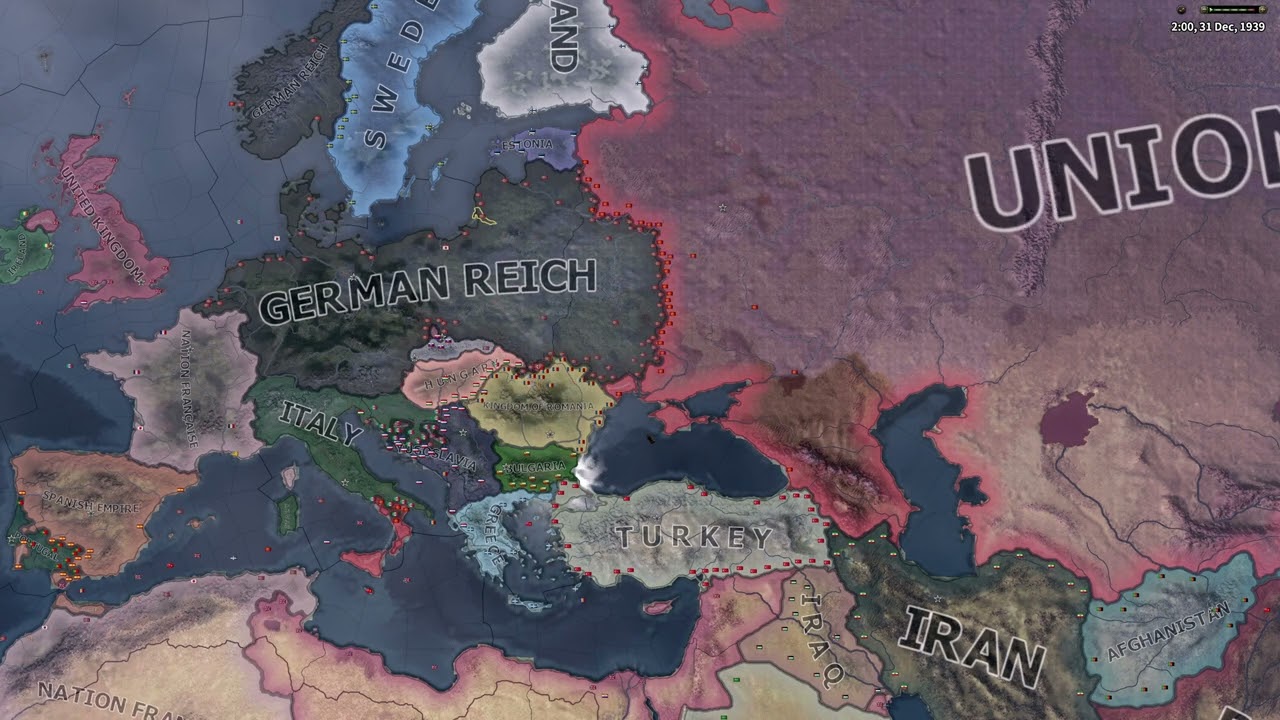 German borders in WW1 | Hoi4 Timelapse - YouTube