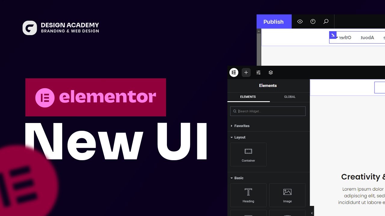 Elementor Page Builder New Designer UI - Web Design - YouTube