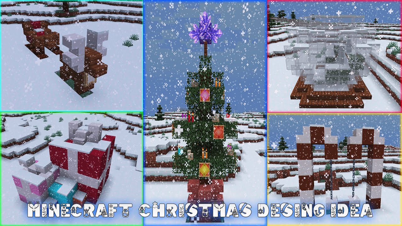 CHIRSTMAS DESİGN !! Minecraft Noel ( Yılbaşı ) Yapı Tasarımları l ...