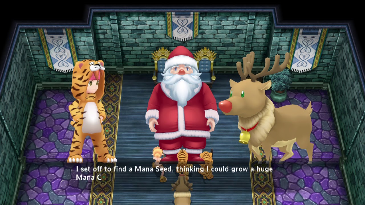 Secret of Mana Randi, Primm, and Popoi save Christmas!! - YouTube