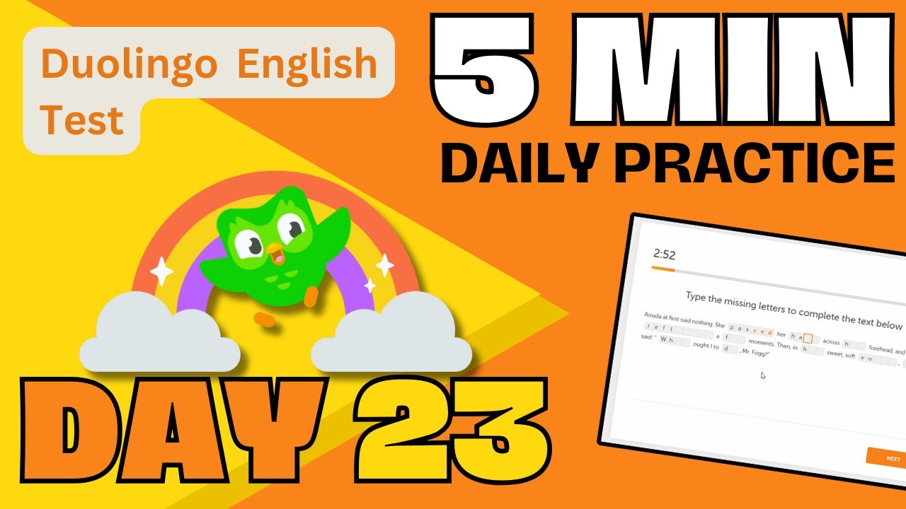 5-min Daily Practice DAY #23 - Duolingo Test - YouTube