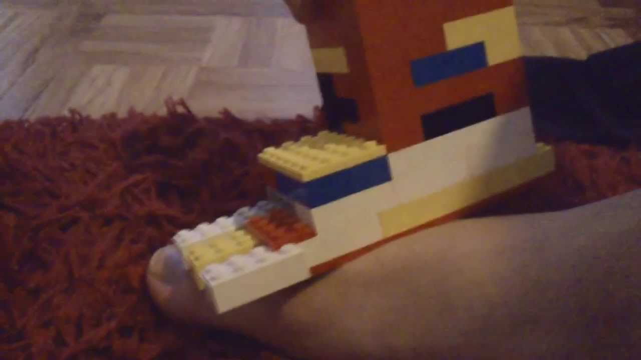 Lego steps on a foot - YouTube