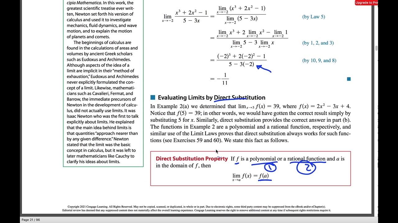 Lecture 10: Calculating Limits Using the Limit Laws - YouTube