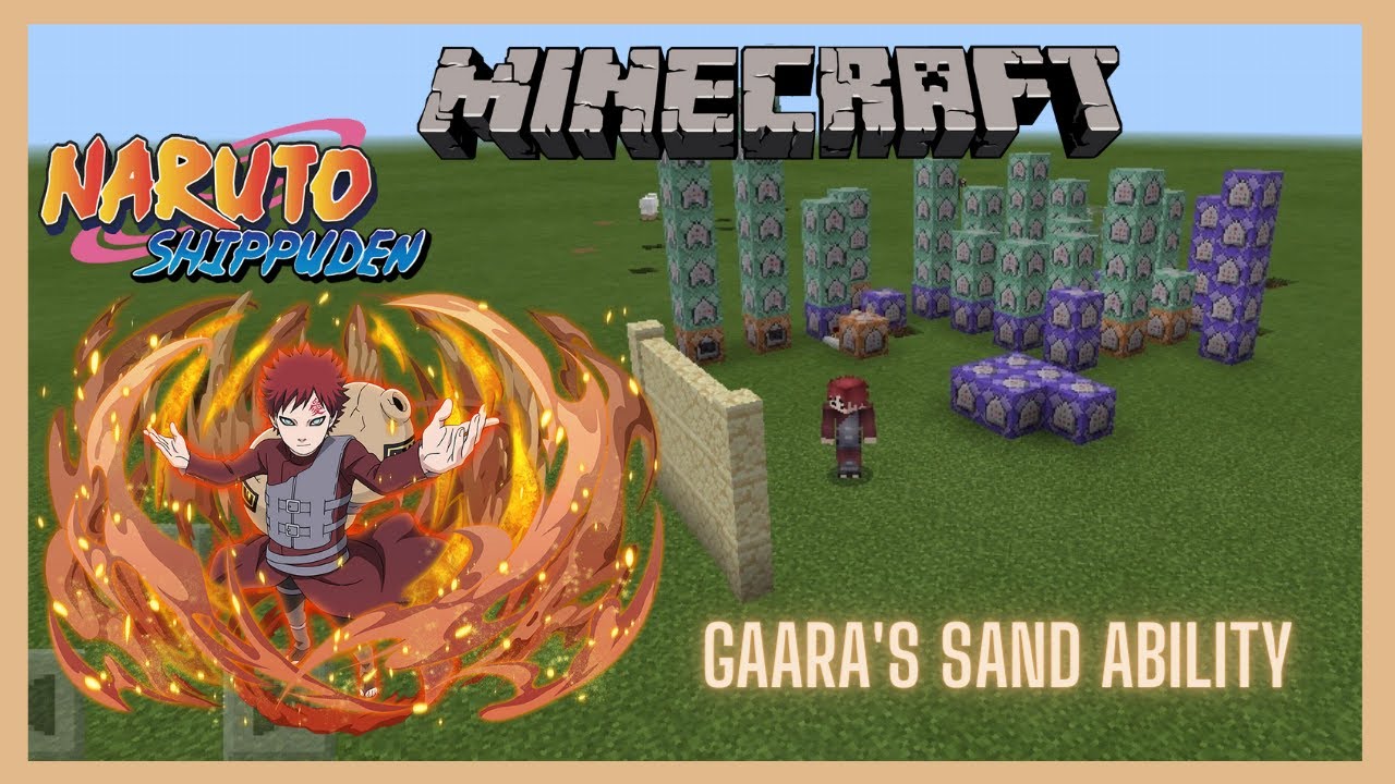[MCPE/MCBE Naruto] Gaara Command Tutorial《Sand Abilities》// Part-2 ...