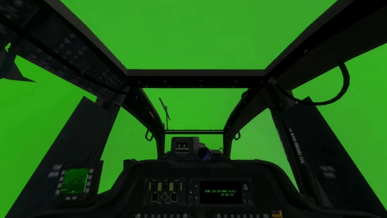 Cockpit view green screen effect for chromakey - YouTube