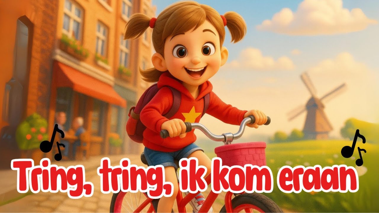 Tring Tring, Ik Kom Eraan 🚲 | Zonnig liedje over fietsen voor kinderen ...