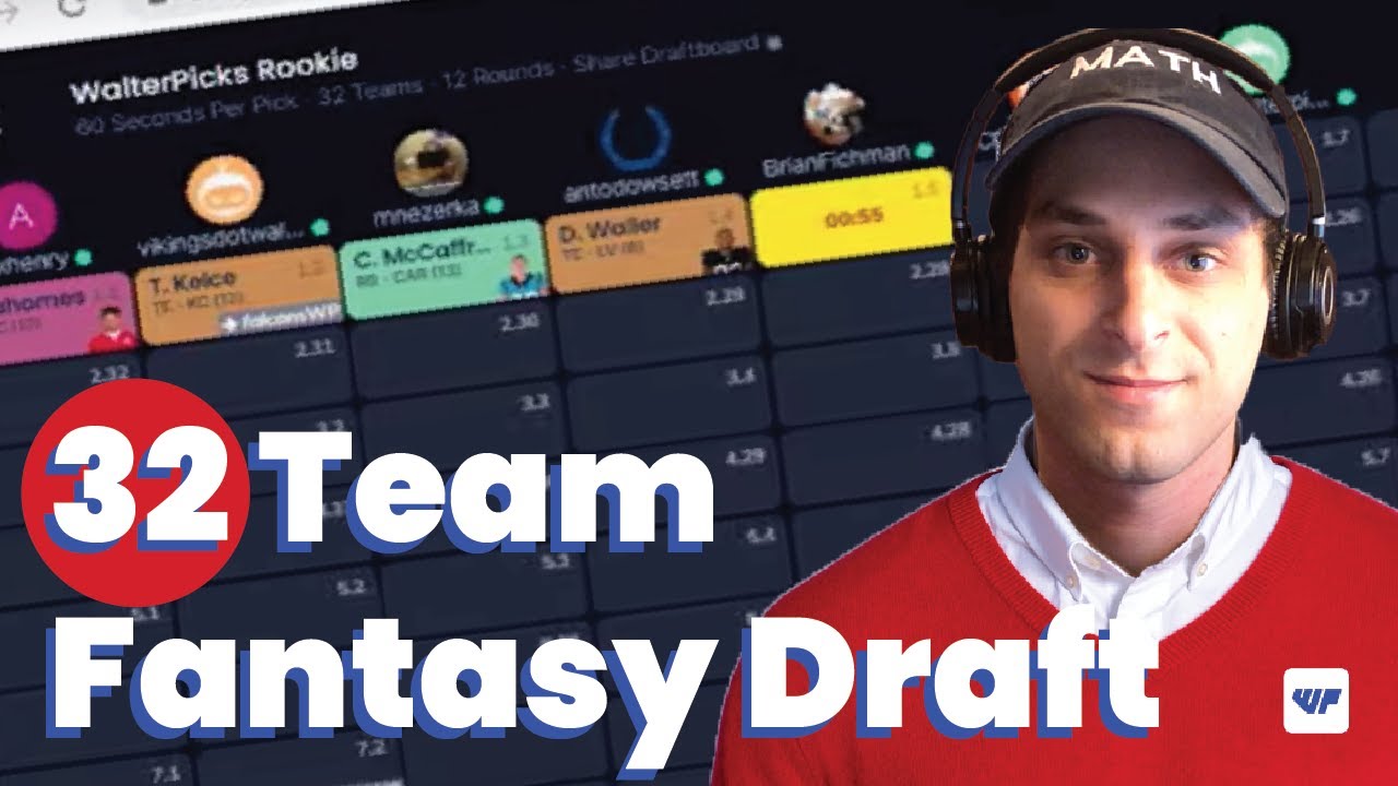 🔴LIVE - 32 Person Fantasy Football Draft - YouTube