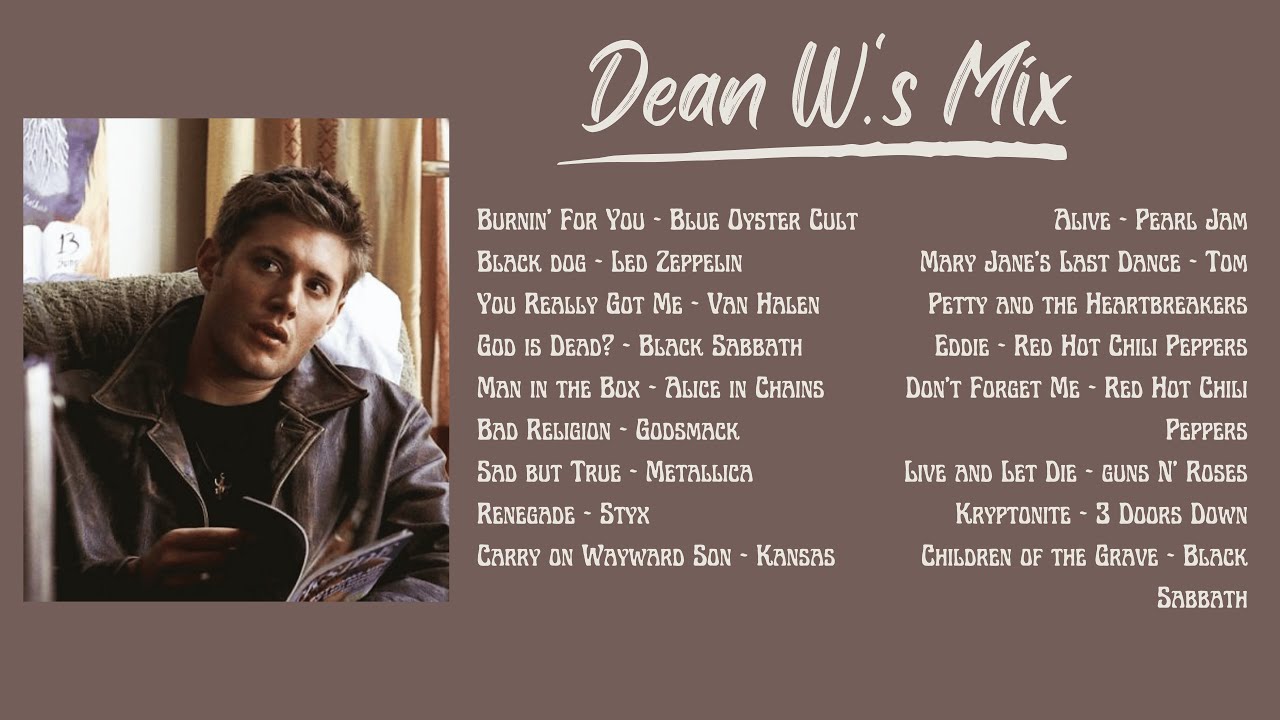 Dean Winchester's Mix // 70s-80s rock playlist - YouTube