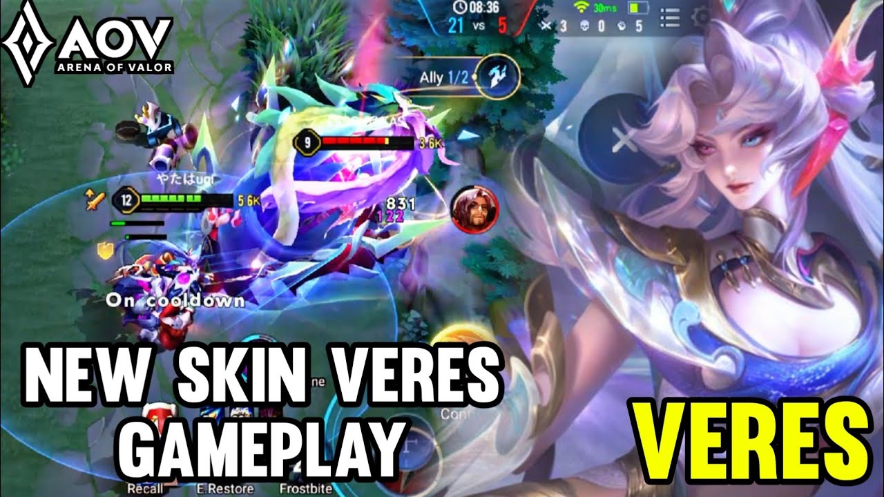 AOV : NEW SKIN VERES GAMEPLAY - ARENA OF VALOR LIÊNQUÂNMOBILE ROV COT - YouTube
