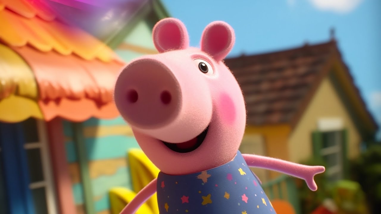 Descobertas emocionantes da Pipa Pig enquanto explora o arco-íris ...