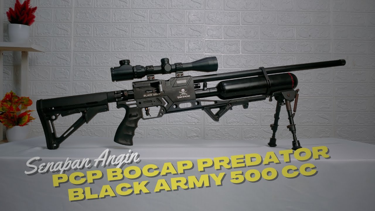 Senapan Angin Pcp Bocap Predator Black Army 500 CC #082112911431 - YouTube