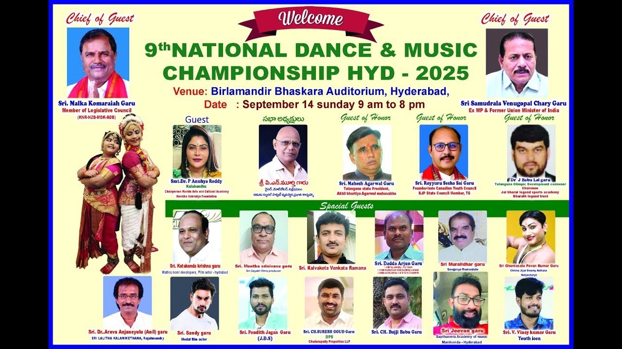 9th National Dance & Music Championship hyd - 2025 ll LIVE ll Part 2 ...