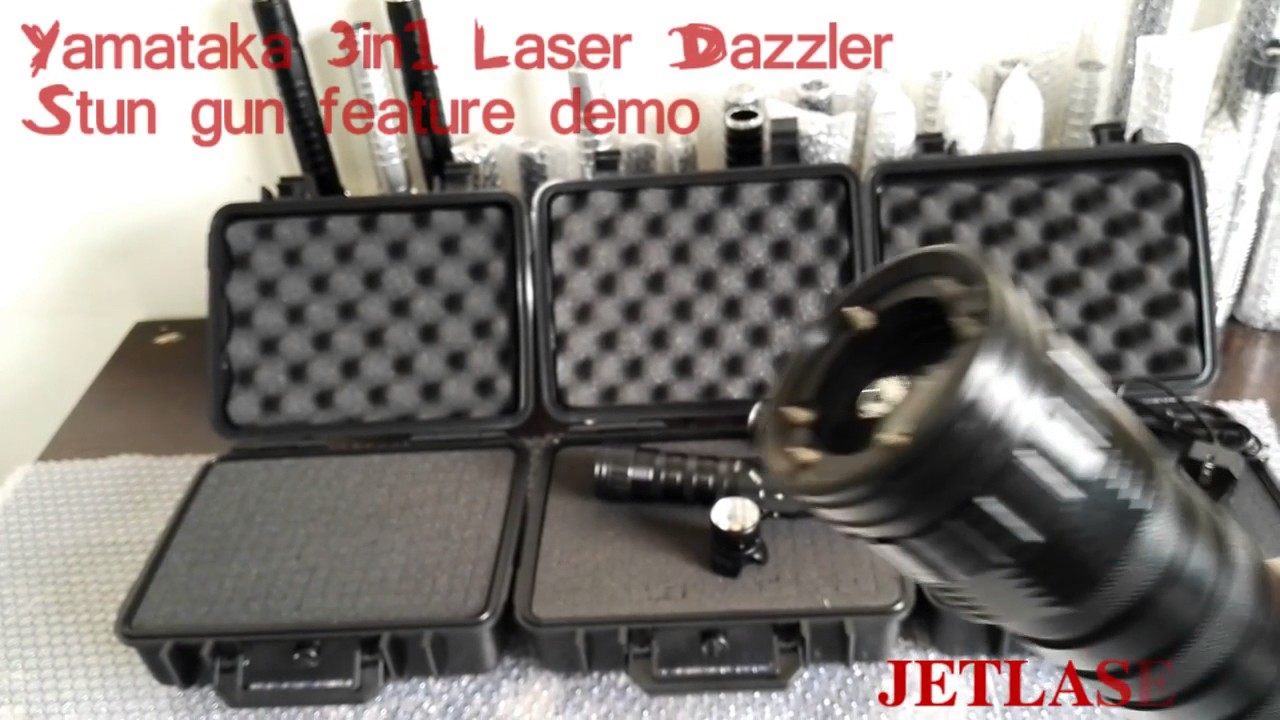 Stun Gun Feature in YAMATAKA series Laser Dazzler by JETLASERS - YouTube
