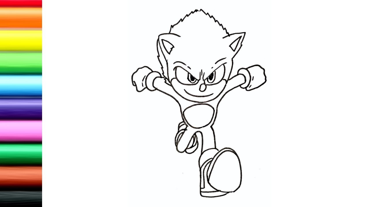 How To Draw SONIC (SONIC The Hedgehog) - YouTube