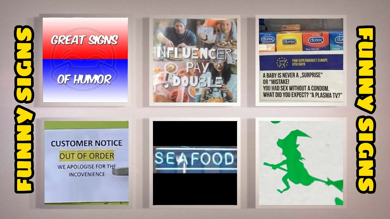 25 Funny Signs to Make You Laugh Great Signs of Humor - YouTube